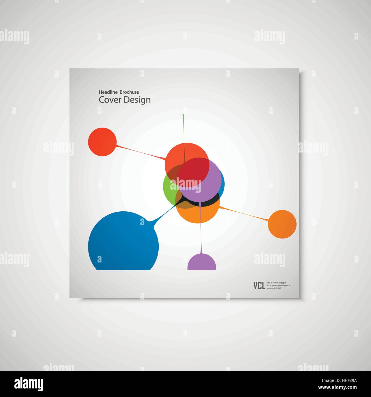 Abstract bright simple technology brochure template. Connection ...