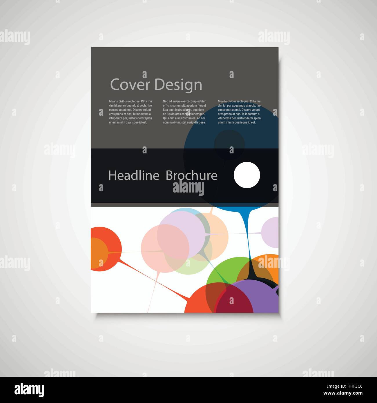 Abstract bright simple technology brochure template. Connection ...