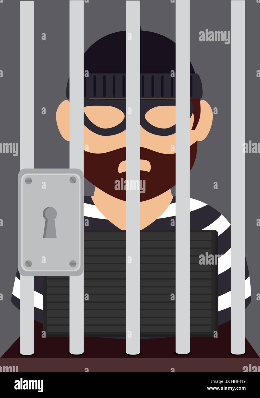 prisoner avatar character icon vector illustration design Stock Vector ...