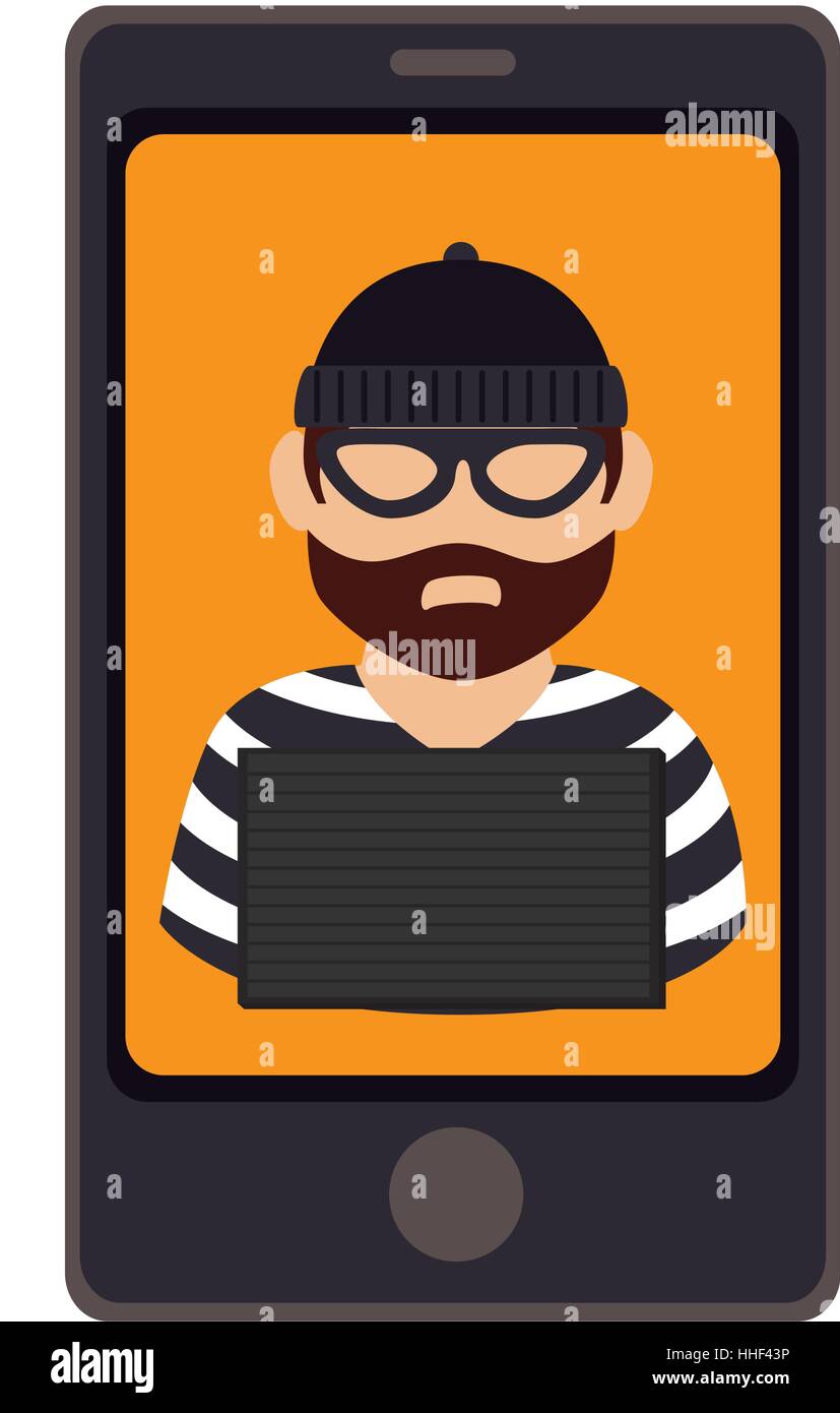 smartphone device with justice app isolated icon vector illustration ...