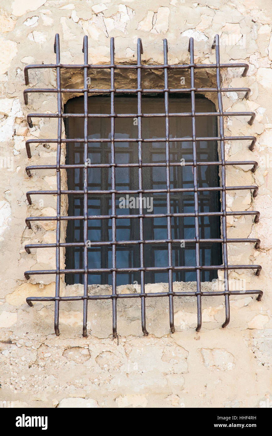 Latticed window at the castle wall hi-res stock photography and images ...
