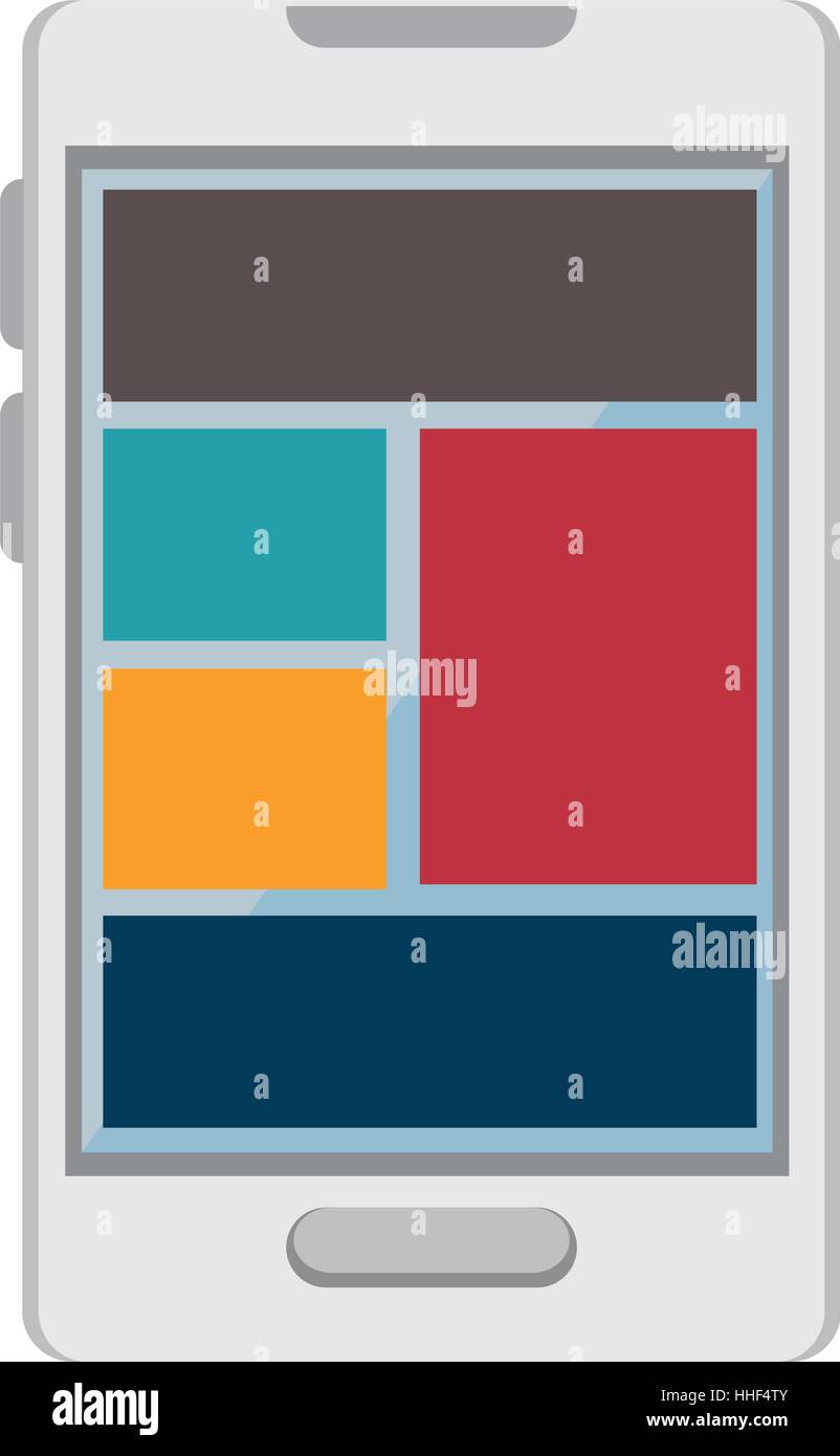 smartphone device with statistics graphic vector illustration design ...