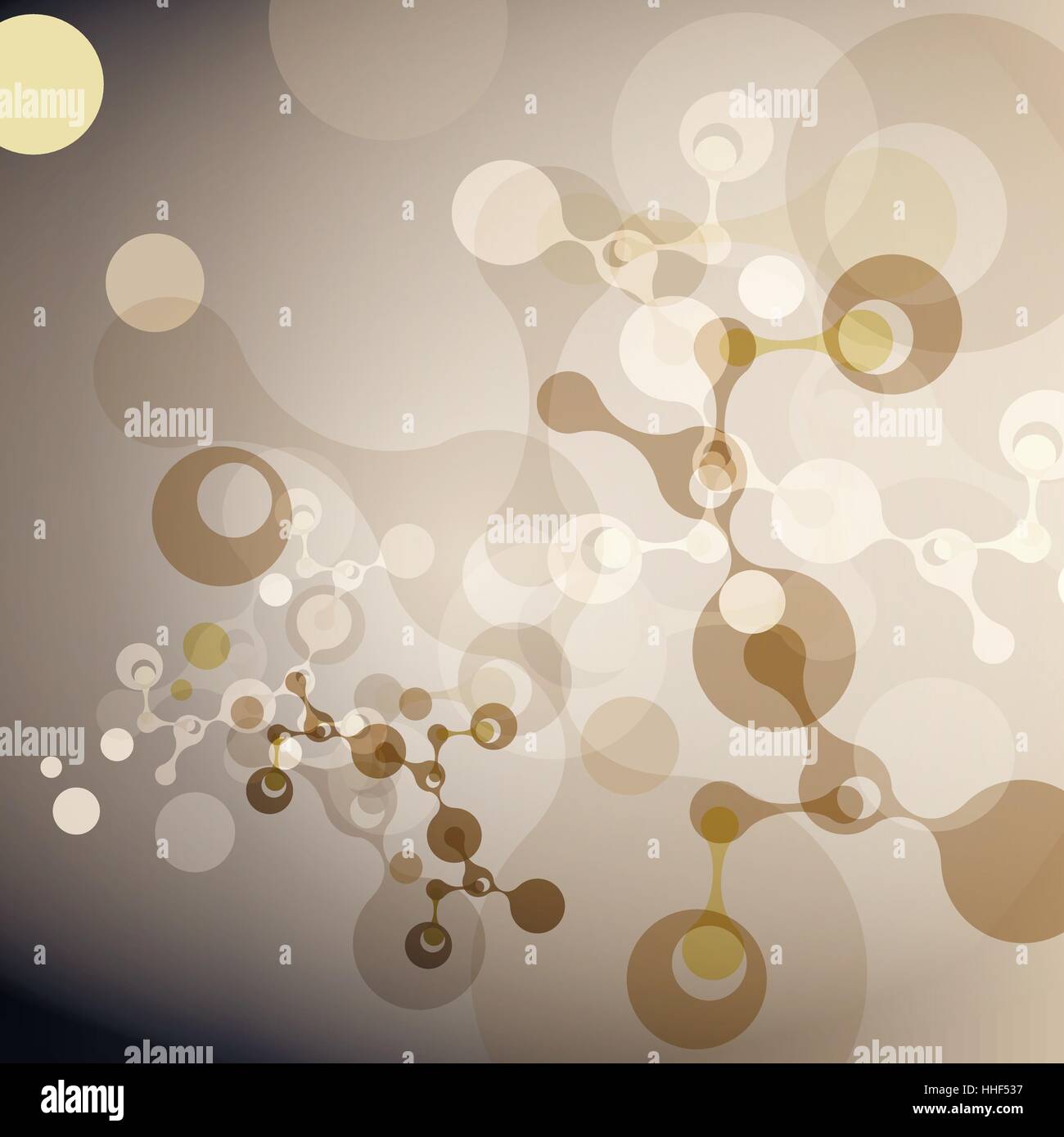 Geometric background molecule and communication. Connected atoms ...