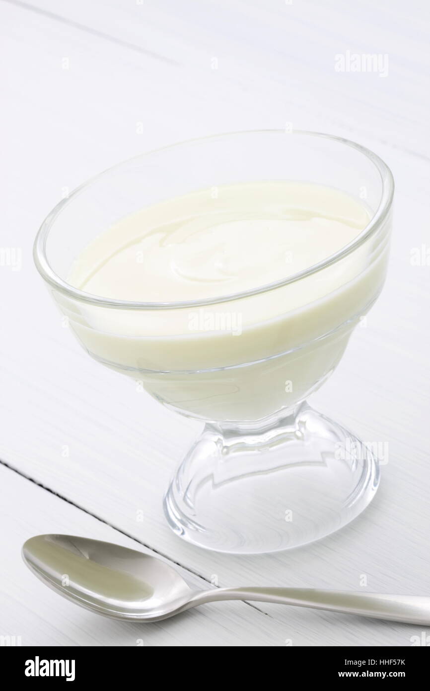 fresh and delicious creamy yogurt, healthy smooth snack, perfect at any ...
