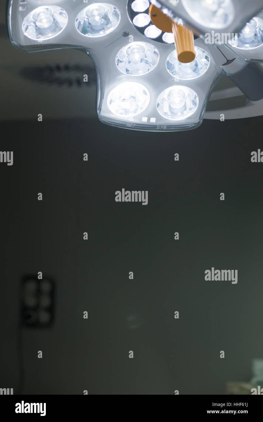 Operating emergency room surgery theater lighting in hospital to enable ...