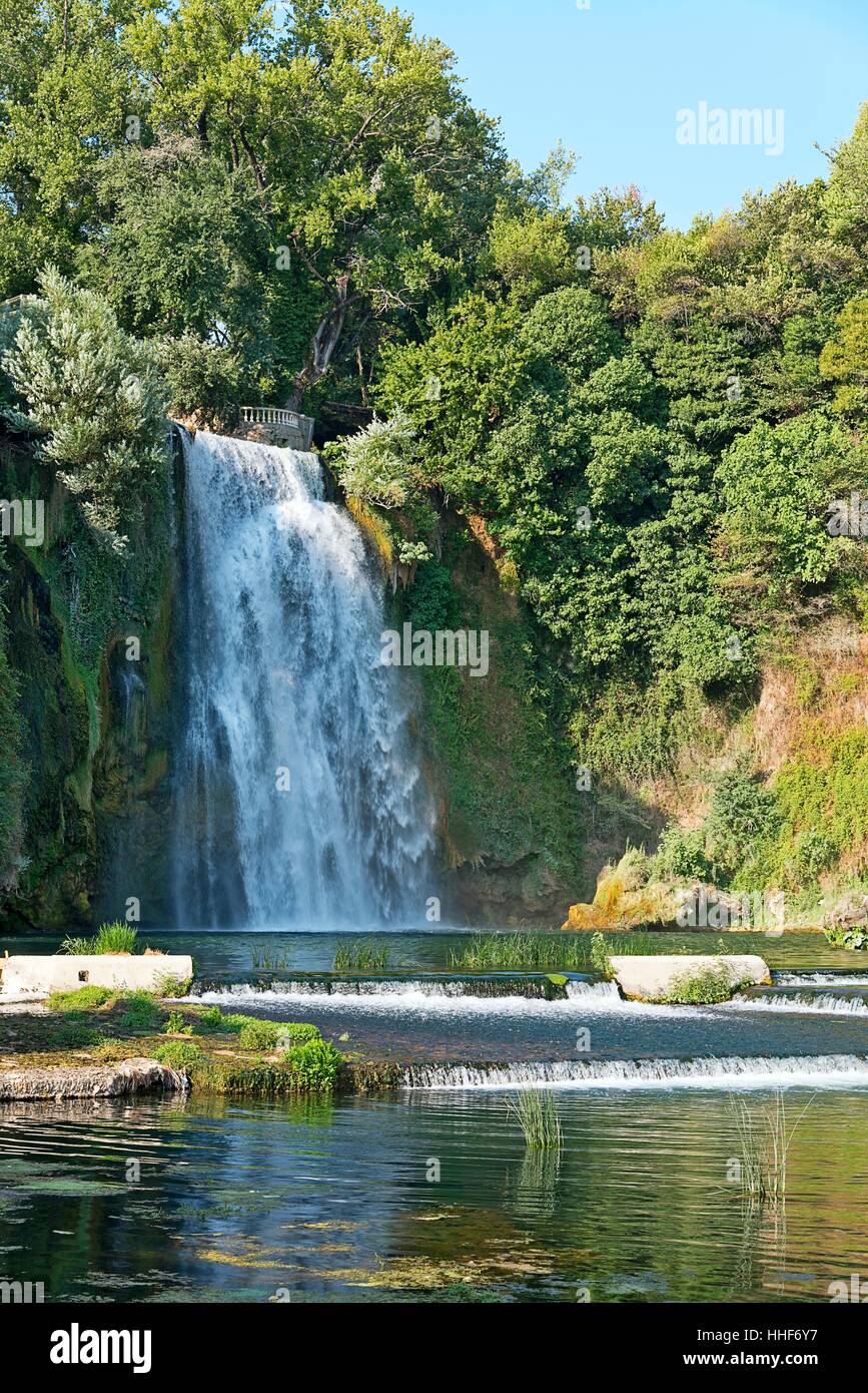 waterfall, waterfalls, cascade, italy, water, travel, night, nighttime ...