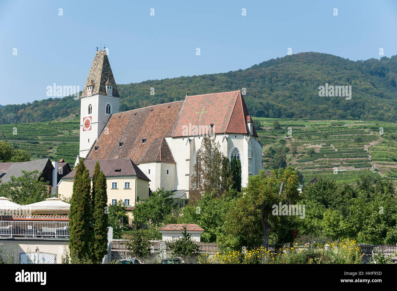 Church in Spitz an der Donau, Krems-Land, Lower Austria, Austria ...