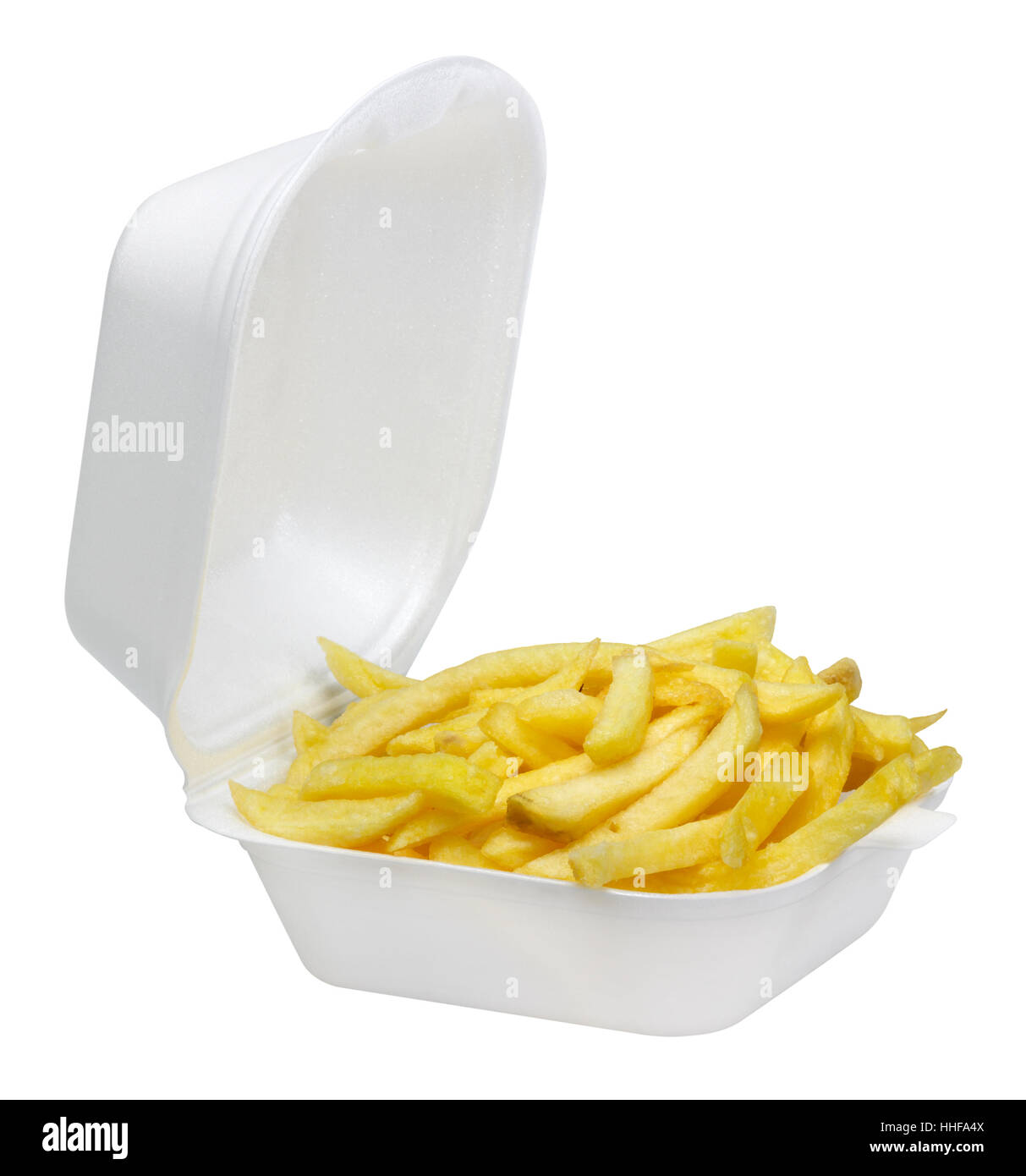 french fries in white plastic box Stock Photo - Alamy