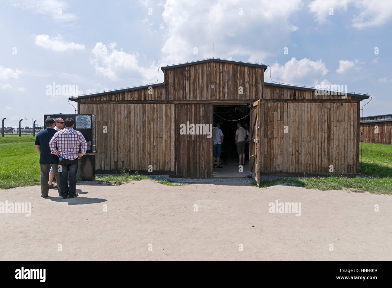 Auschwitz camp huts holocaust hi-res stock photography and images - Alamy