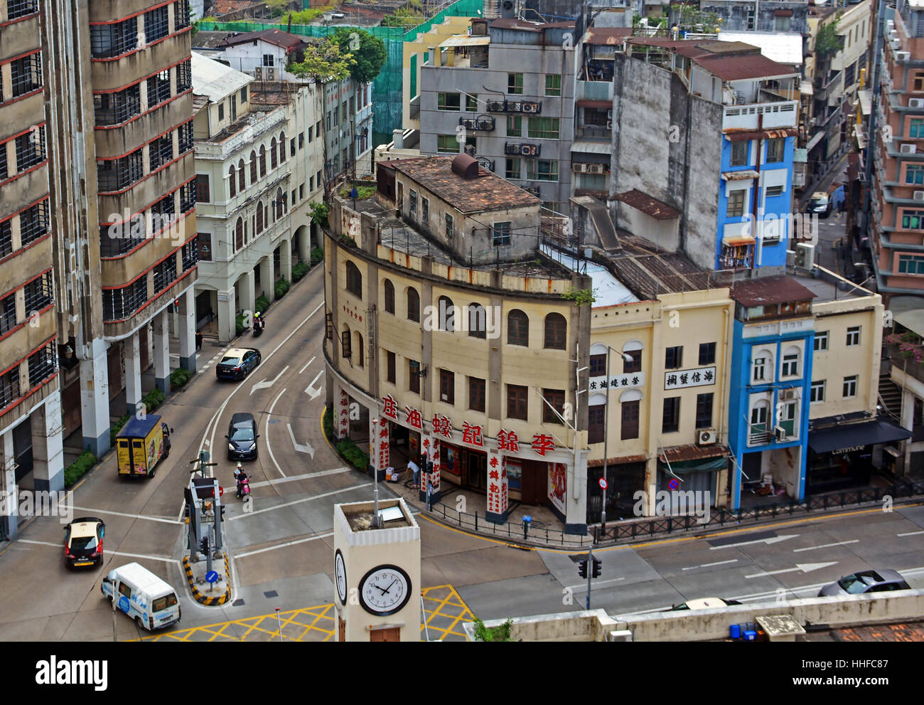 Macau old clock tower building hi-res stock photography and images - Alamy