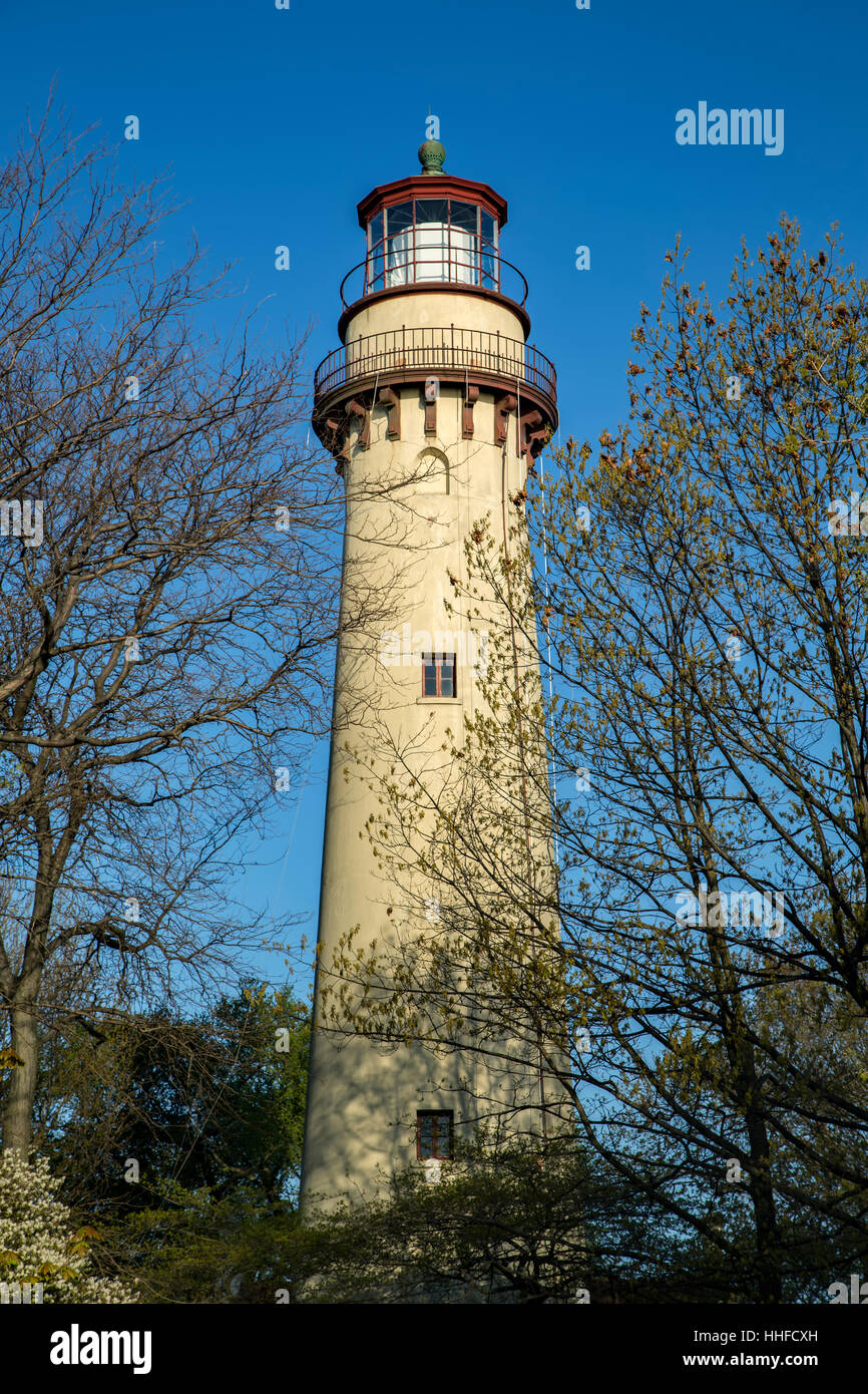 Grosse Point Light Station, Evanston (near Chicago), Illinois USA Stock ...