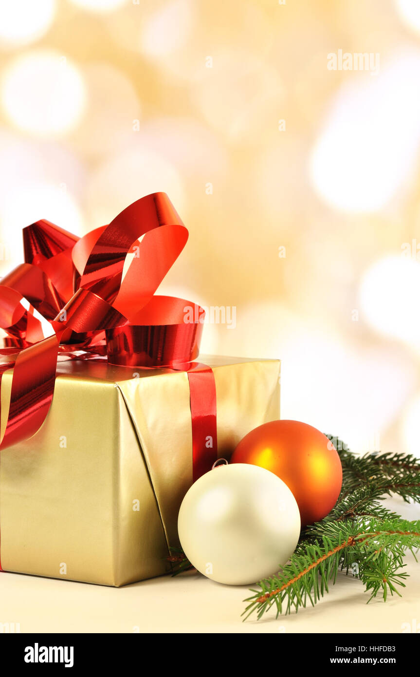 present, lights, gift, decoration, christmas, imagining, baubles ...