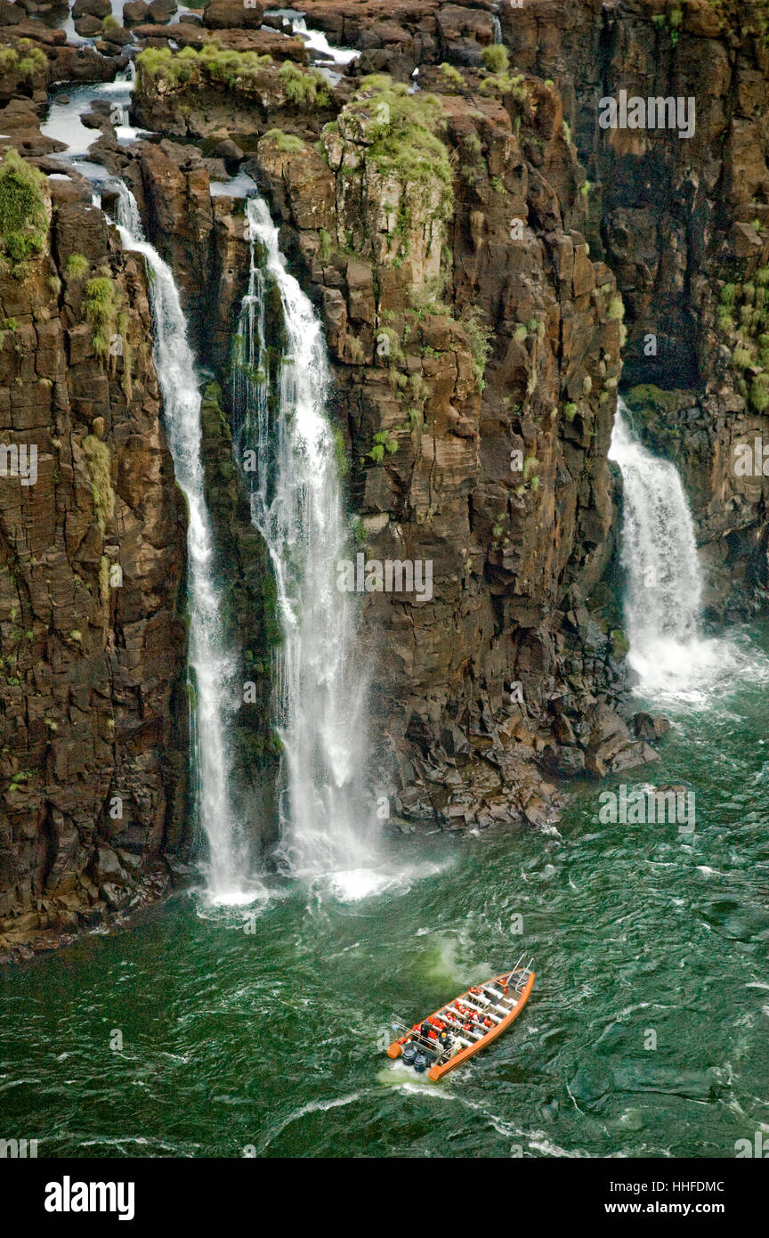 Iguazu falls national park tropical waterfalls and rainforest landscape ...
