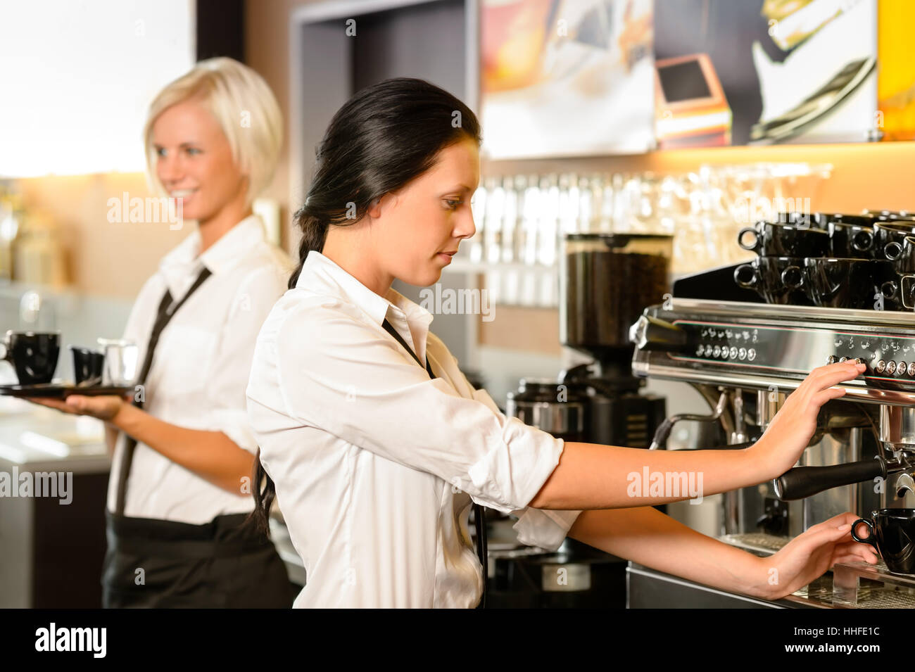 cafe, restaurant, woman, women, waitress, work, factory, occupation ...
