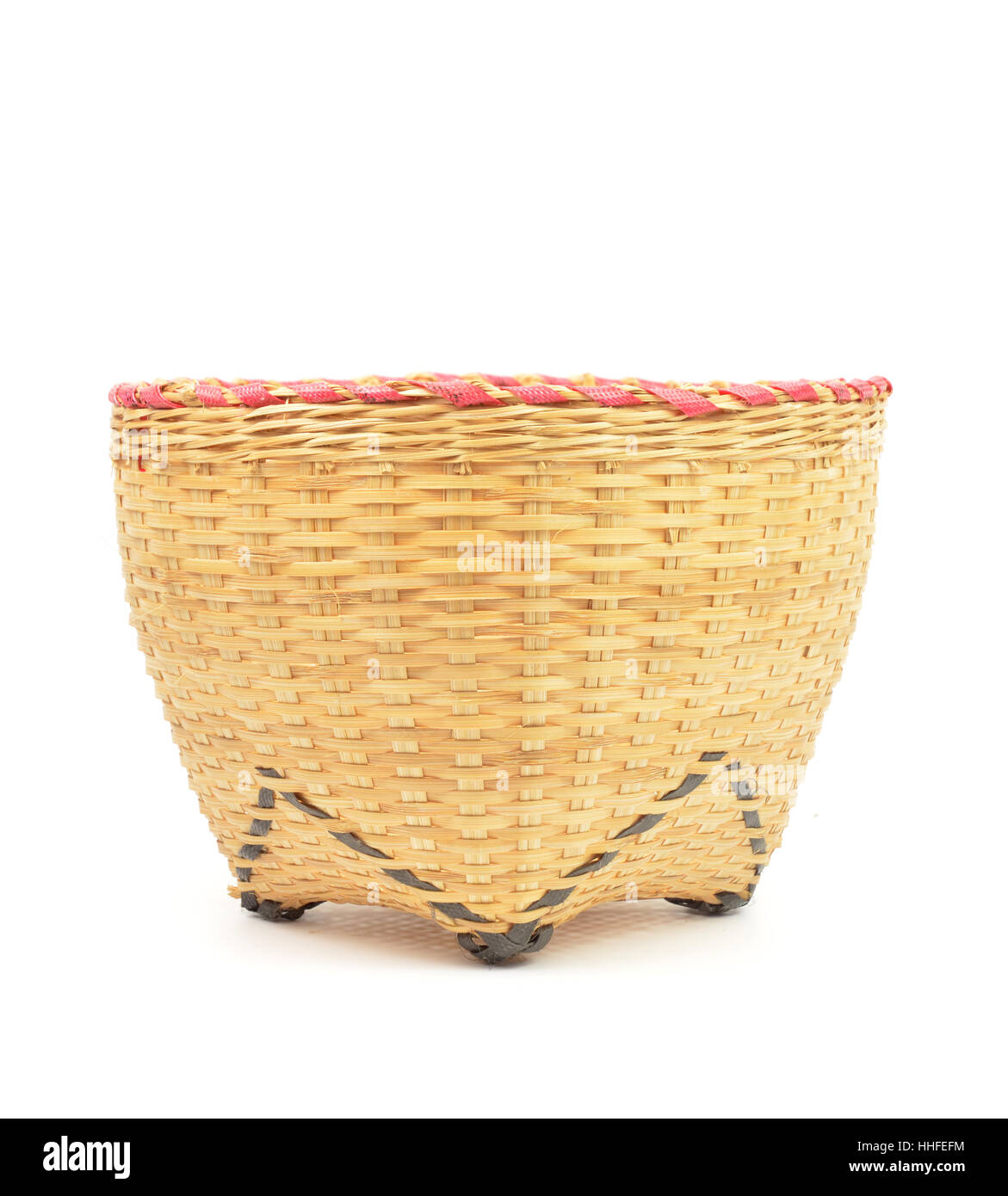 object, isolated, closeup, basket, bamboo, empty, asian, woven ...