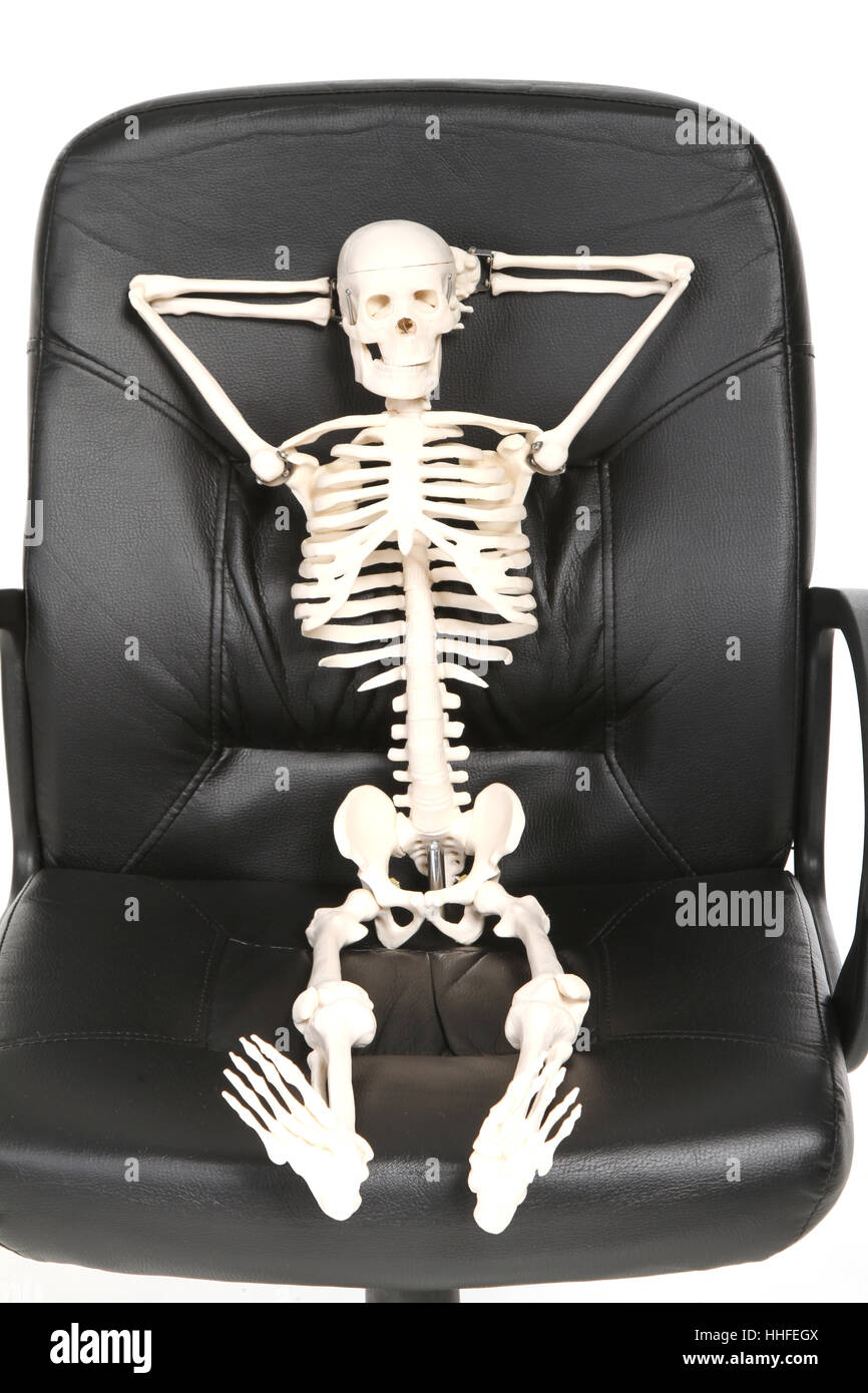 Skeleton sitting chair hi-res stock photography and images - Alamy