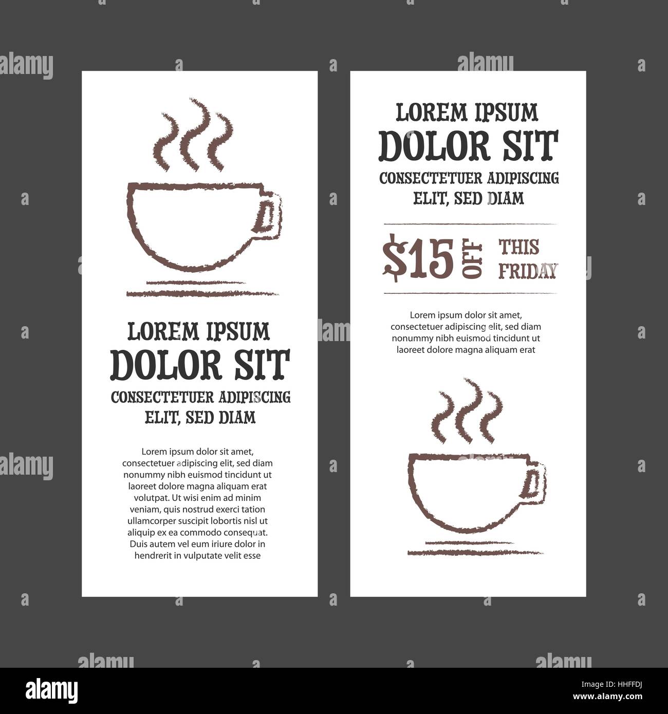 Cafe banner set on a white background Stock Vector Image & Art - Alamy