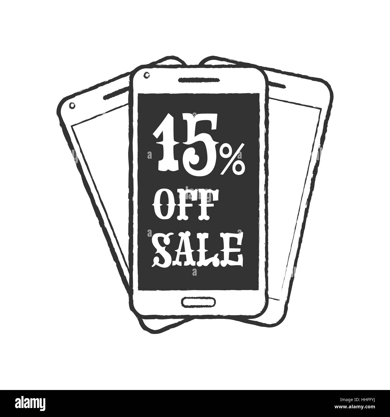 Mobile phone sale icon with white background Stock Vector Image & Art ...