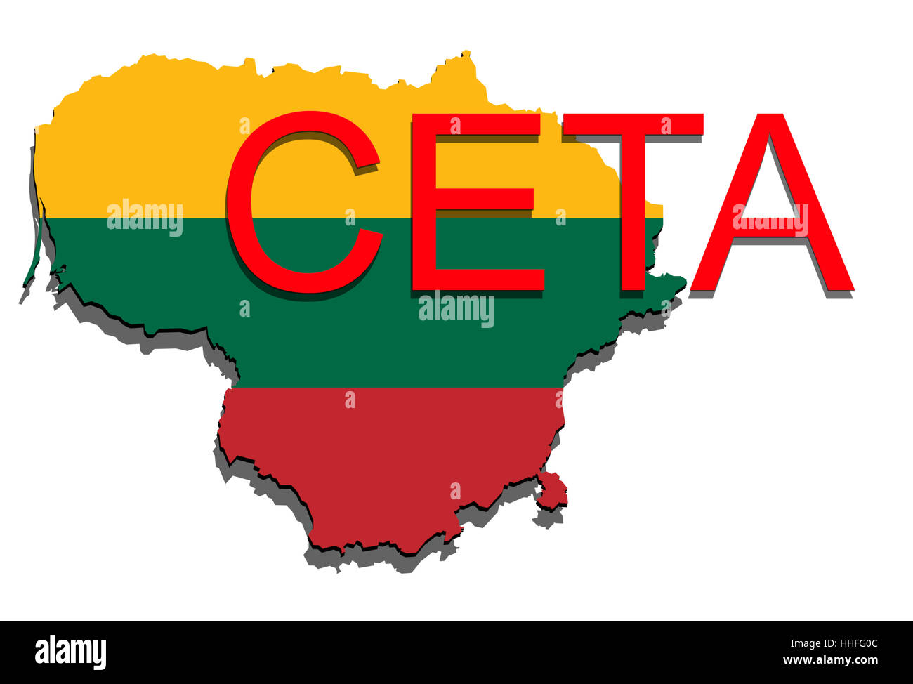 CETA - comprehensive economic and trade agreement on white background ...