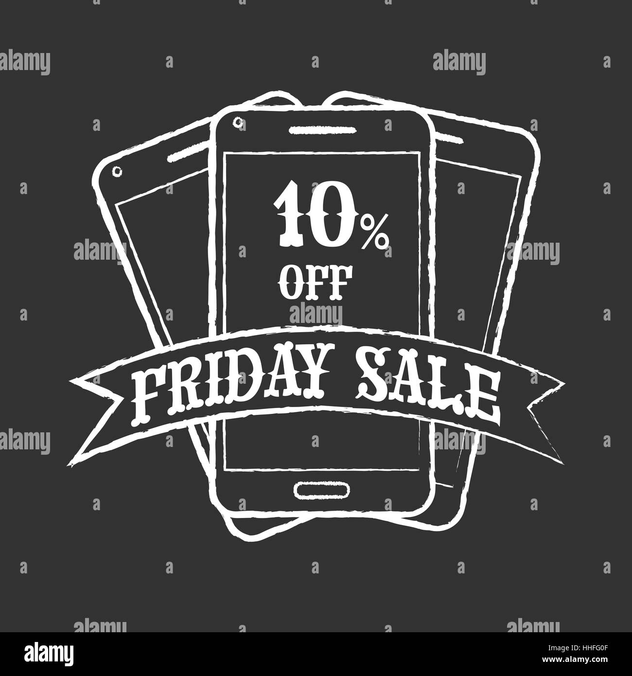 Mobile phone sale icon with black background Stock Vector Image & Art ...