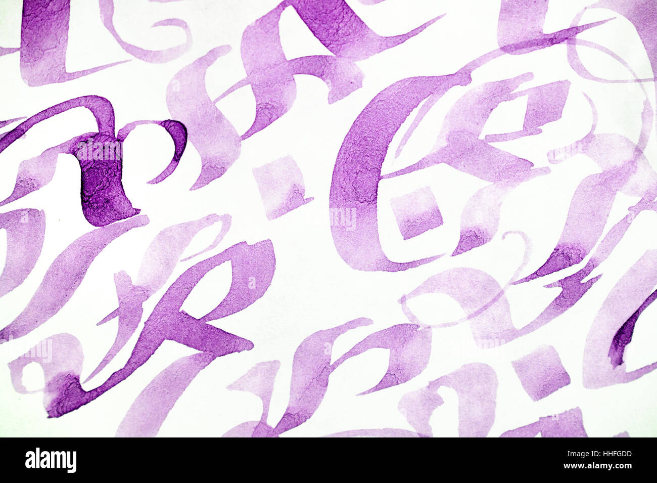 abstract background calligraphy and lettering Stock Photo - Alamy