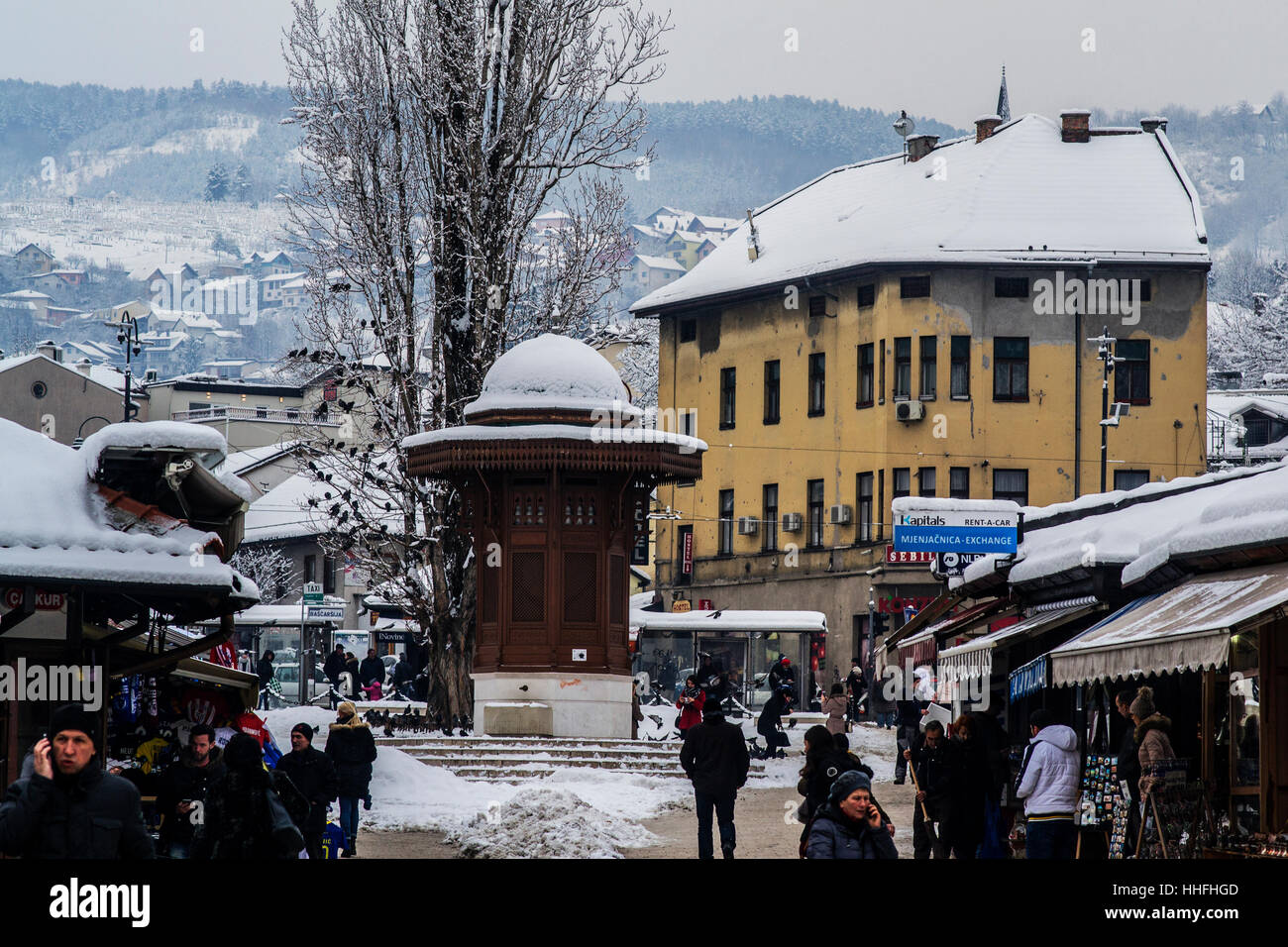 Symbol Of Sarajevo The Water Fountain Sebilj Stock Photo - Alamy