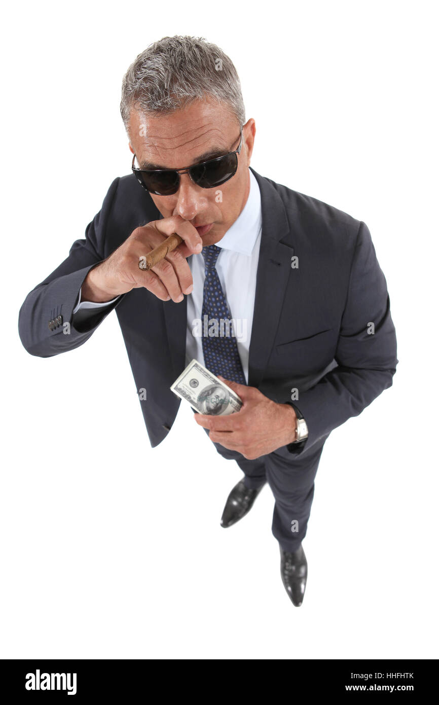 Cuban man smoking cigar Cut Out Stock Images & Pictures - Alamy