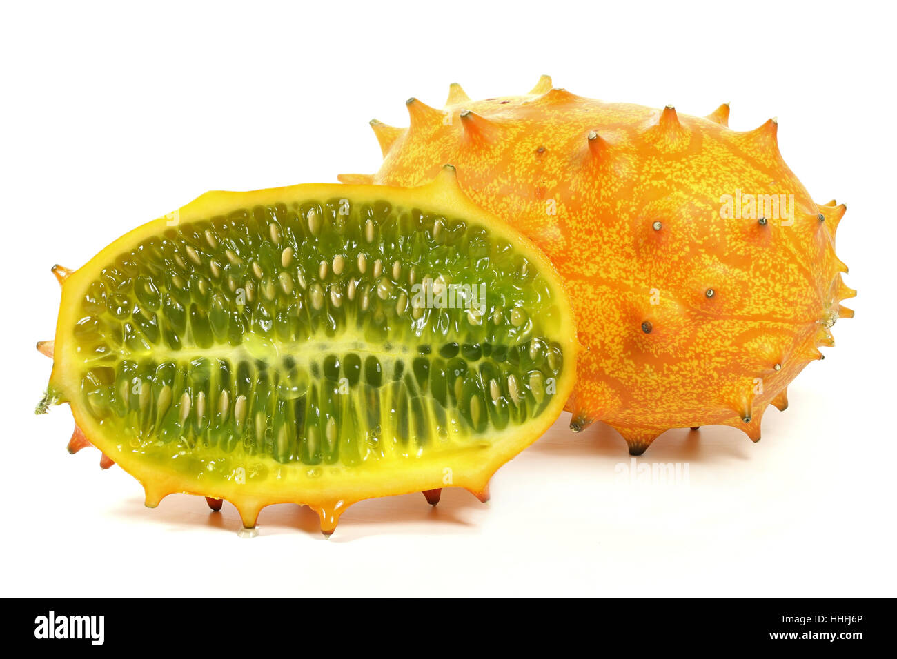 horned melon isolated on white background Stock Photo - Alamy