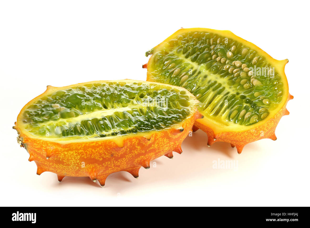 horned melon isolated on white background Stock Photo - Alamy