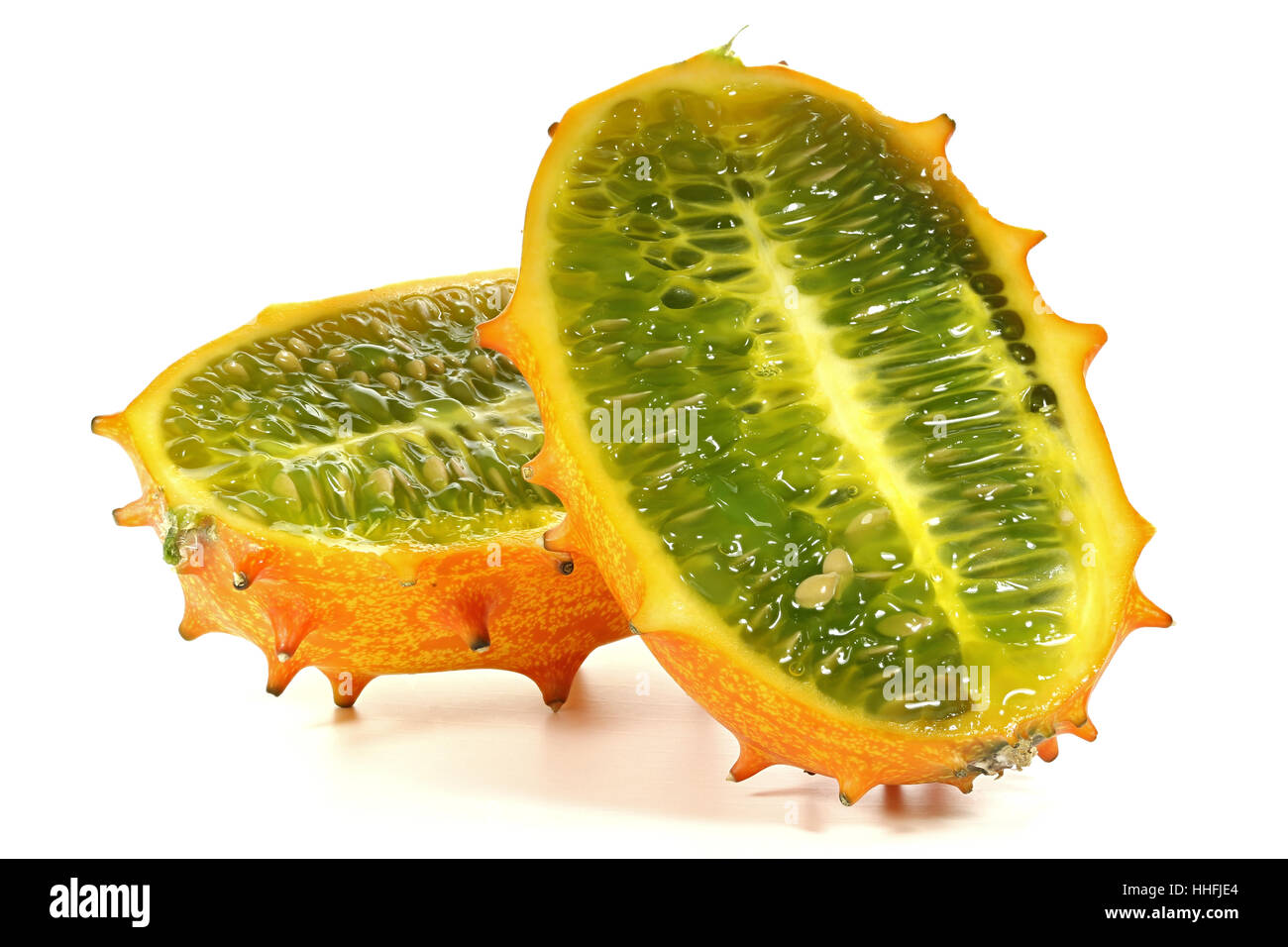 horned melon isolated on white background Stock Photo - Alamy