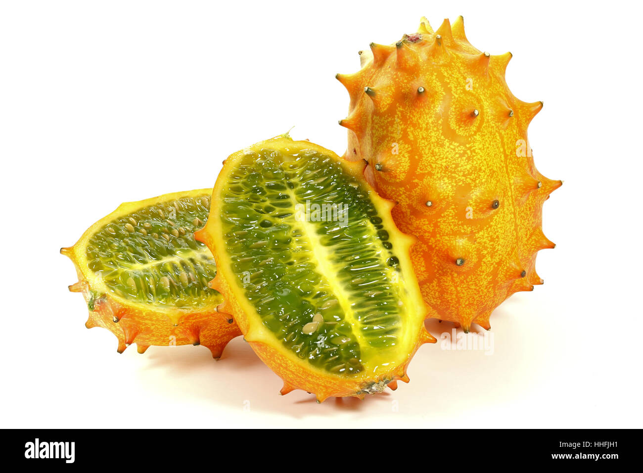 horned melon isolated on white background Stock Photo - Alamy