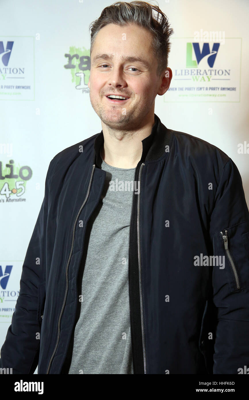 Bala Cynwyd, PA, USA. 18th Jan, 2017. Tom Chaplin from the band The ...