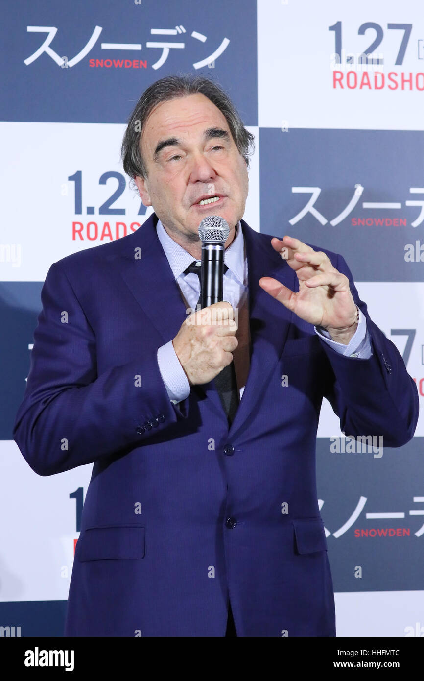 Tokyo, Japan. 18th Jan, 2017. American director Oliver Stone attends ...