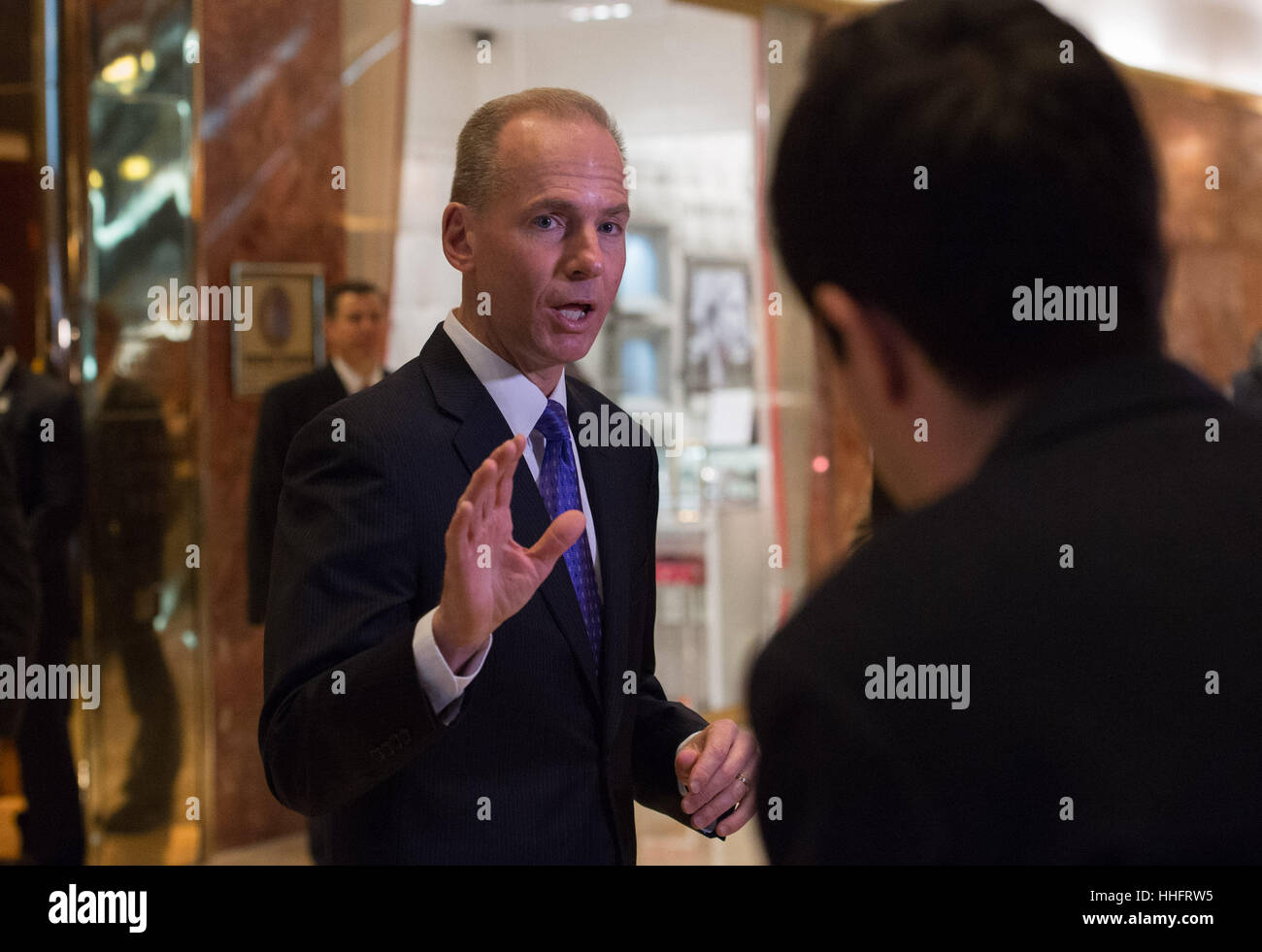 New York City. 17th Jan, 2017. Dennis A. Muilenburg, president and ...