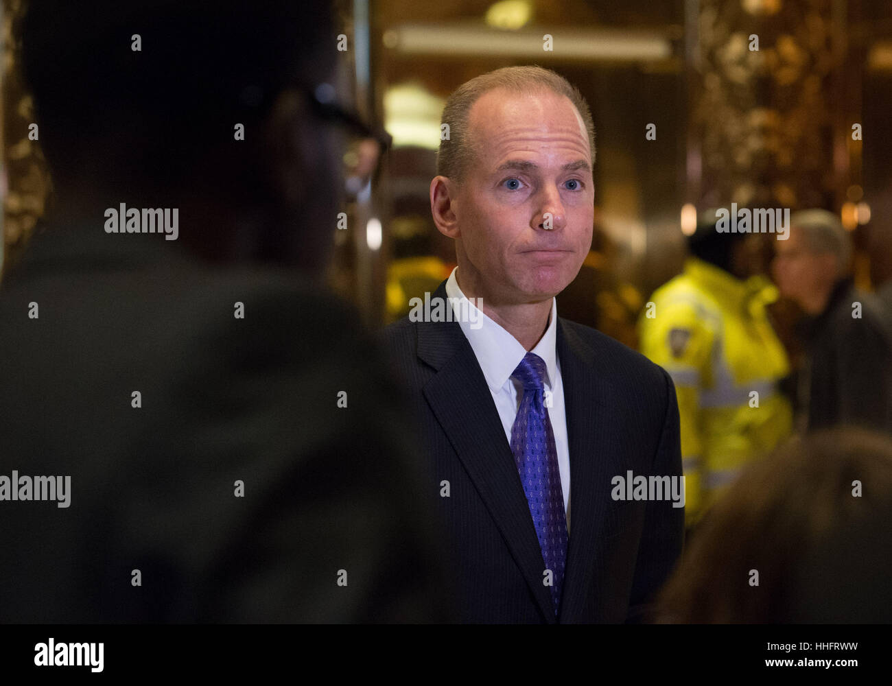 New York City. 17th Jan, 2017. Dennis A. Muilenburg, president and ...