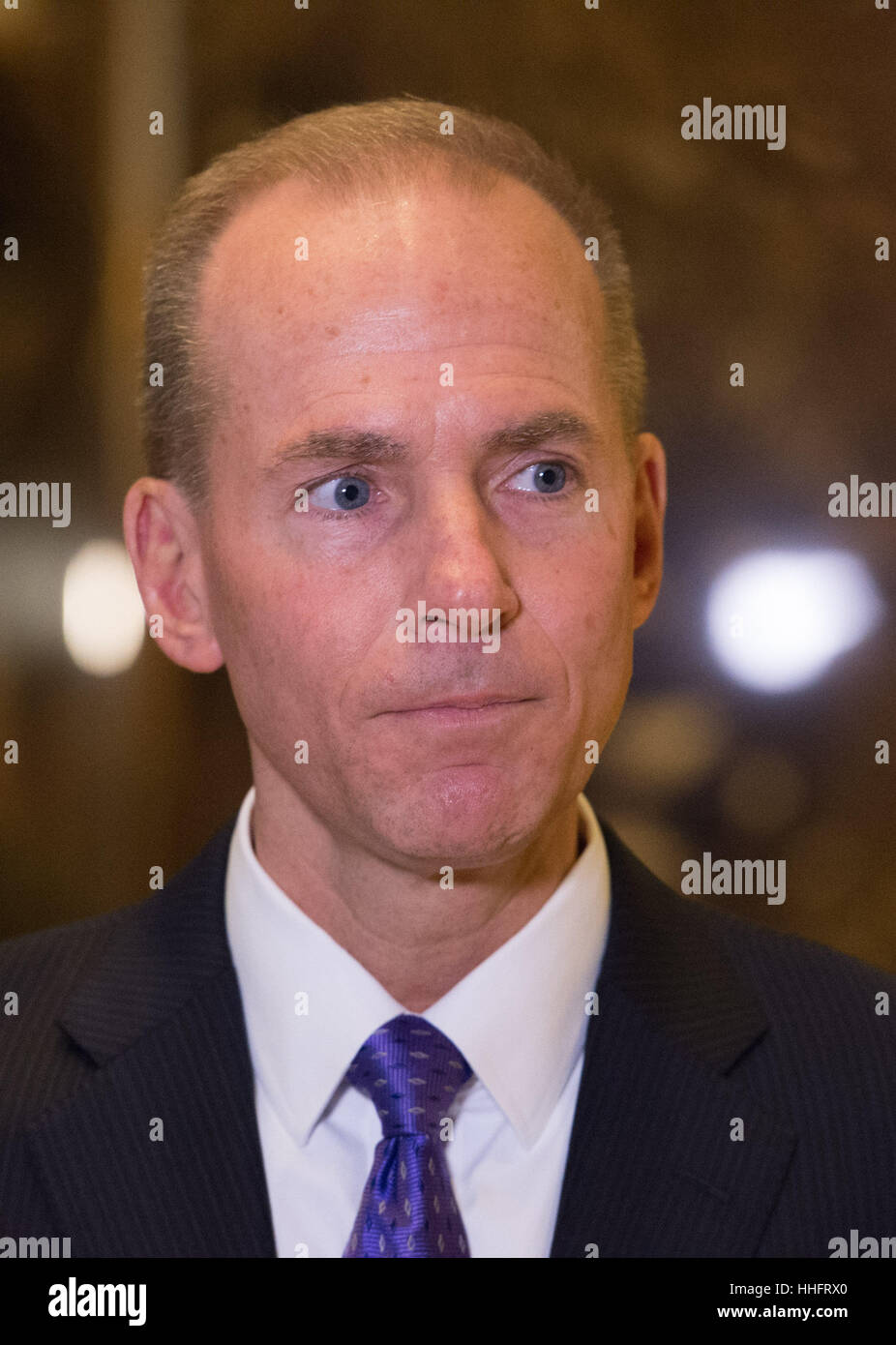 New York City. 17th Jan, 2017. Dennis A. Muilenburg, president and ...