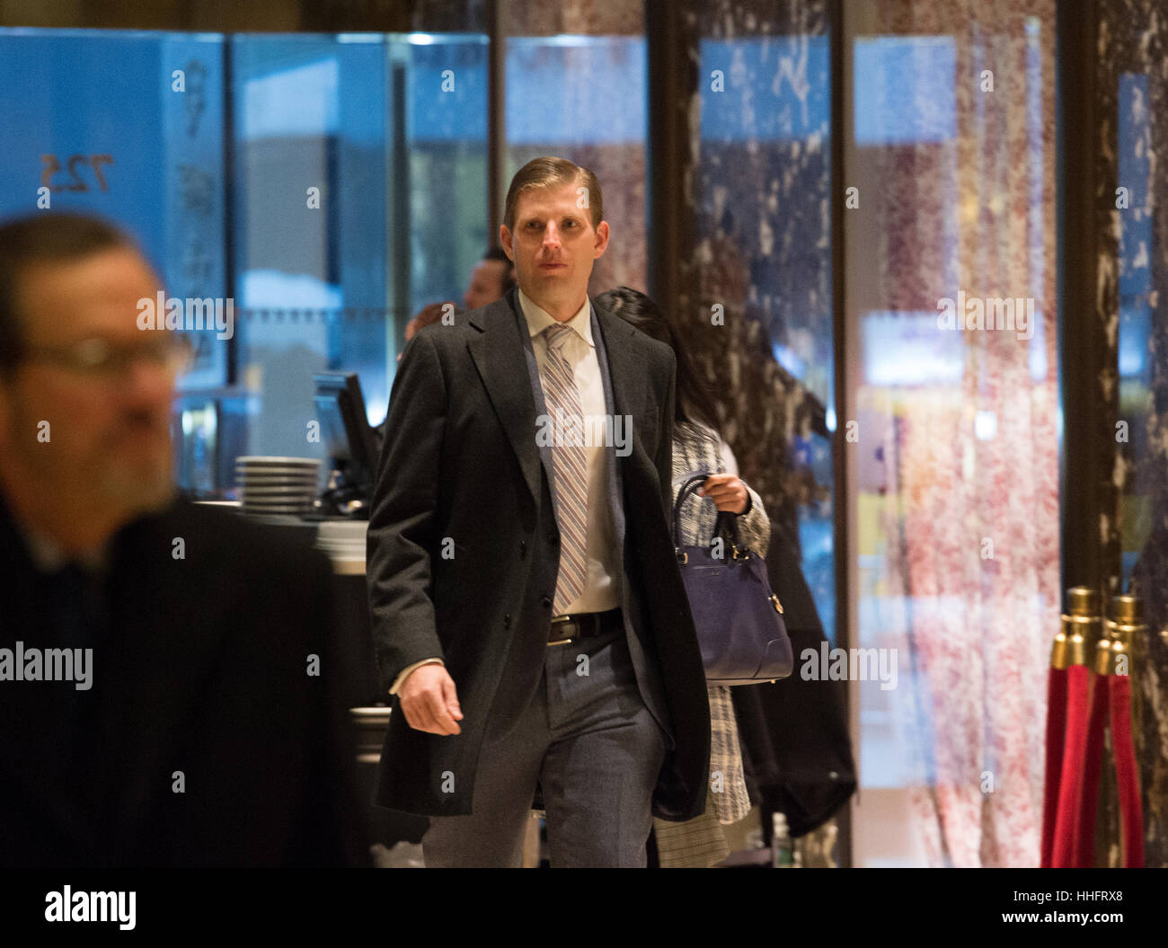 New York City. 17th Jan, 2017. Eric Trump arrives to Trump Tower on ...