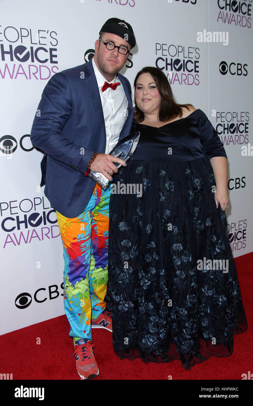 Los Angeles, Ca, USA. 18th Jan, 2017. Chrissy Metz, Chris Sullivan at ...