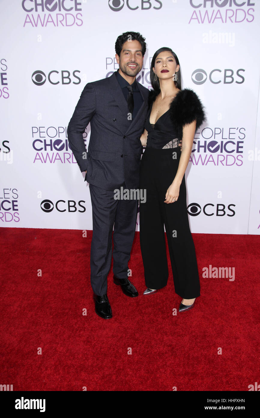 Los Angeles, Ca, USA. 18th Jan, 2017. Adam Rodriguez, Grace Gail at the ...