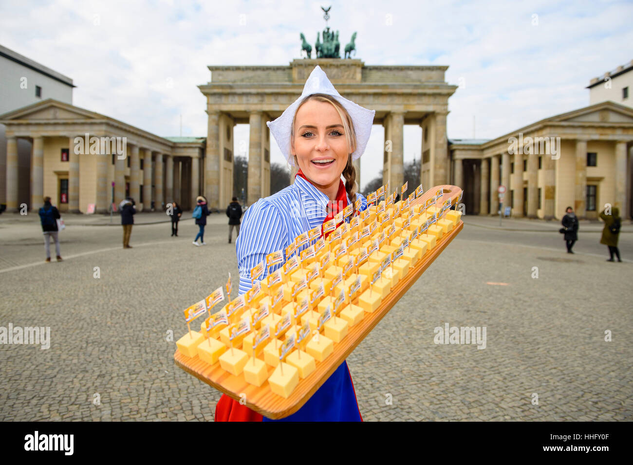 Berlin, Germany. 19th Jan, 2017. The Cheese Queen of the Netherlands ...