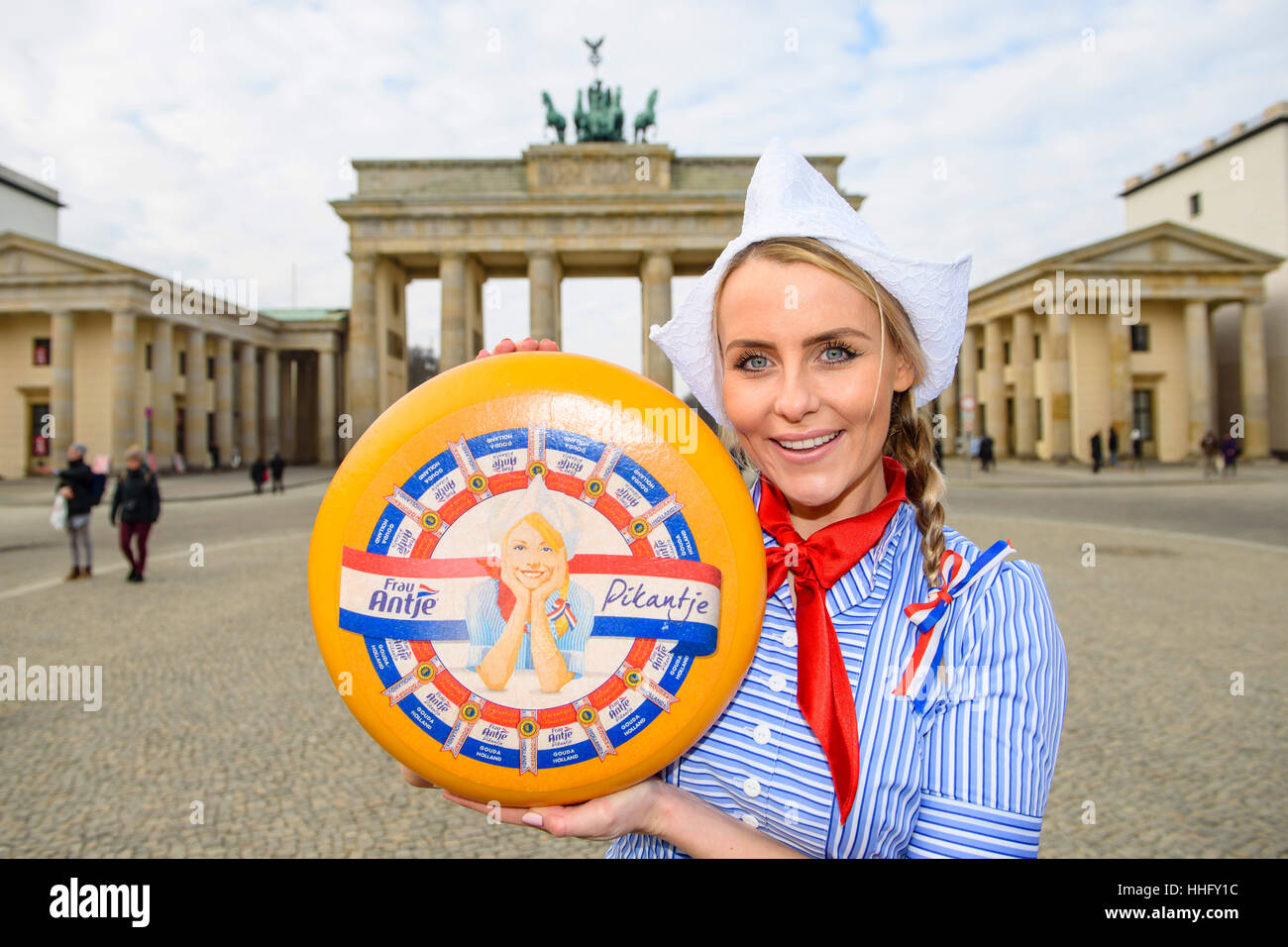 Berlin, Germany. 19th Jan, 2017. The Cheese Queen of the Netherlands ...
