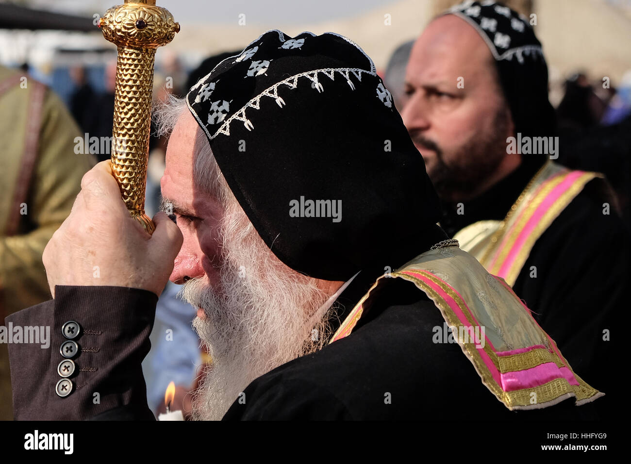 Qasr Al Yahud, Israel. 19th January, 2017. Archbishop Mor Sewerios ...