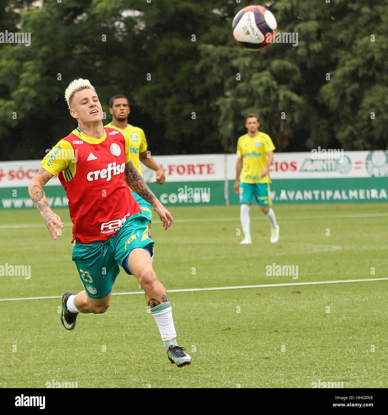 SÃO PAULO, SP - 19.01.2017: TREINO DO PALMEIRAS - Pictured player Róger ...