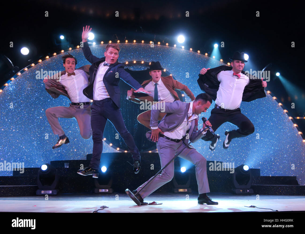 The Australian step dance group The Tap Pack performs during a ...