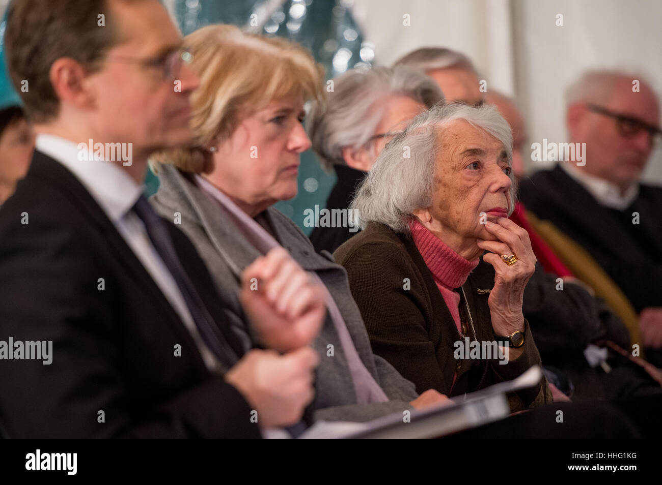 German Holocaust survivor Margot Friedlaender (r-l), State Minister of ...