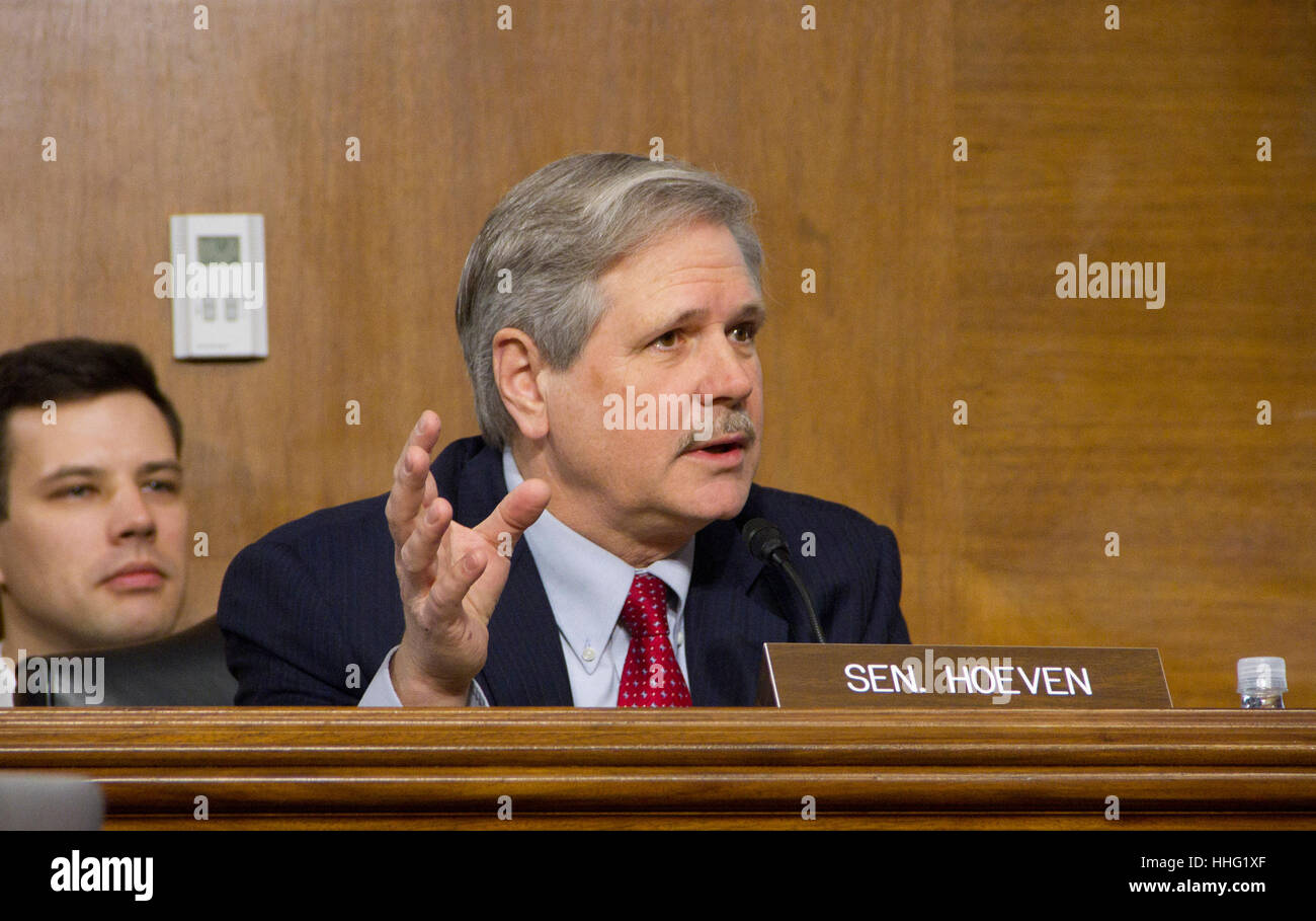 Washington, USA. 19th Jan, 2017. Senator John Hoeven, a Republican from ...