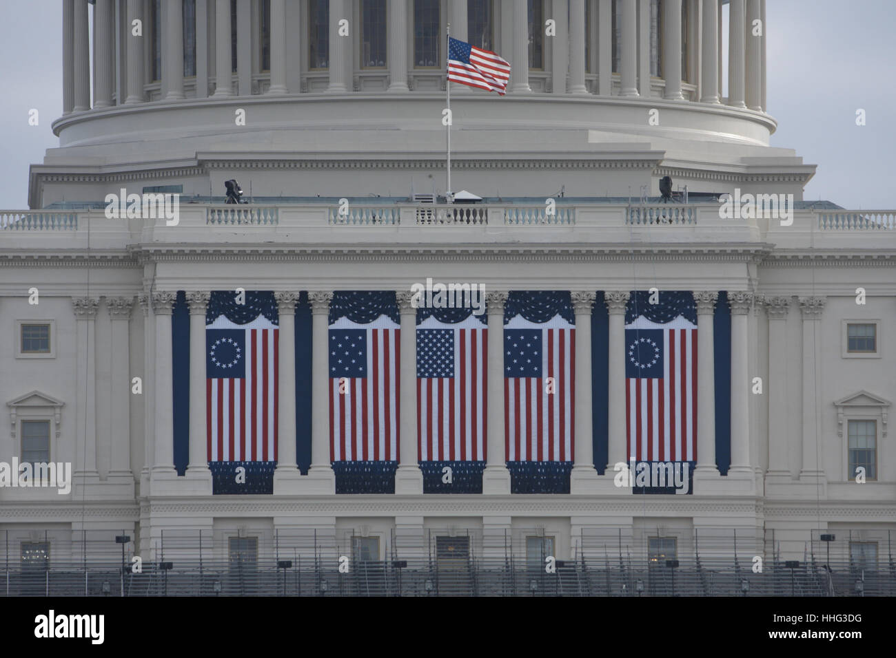 Washington, USA. 19th Jan, 2017. Close-up view of the five giant United ...