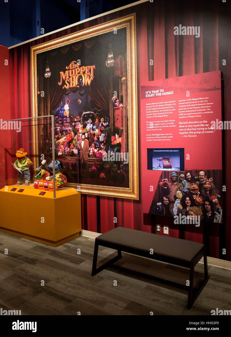 Atlanta, USA. 19th Jan, 2017. A Muppet Show exhibit is seen on display ...