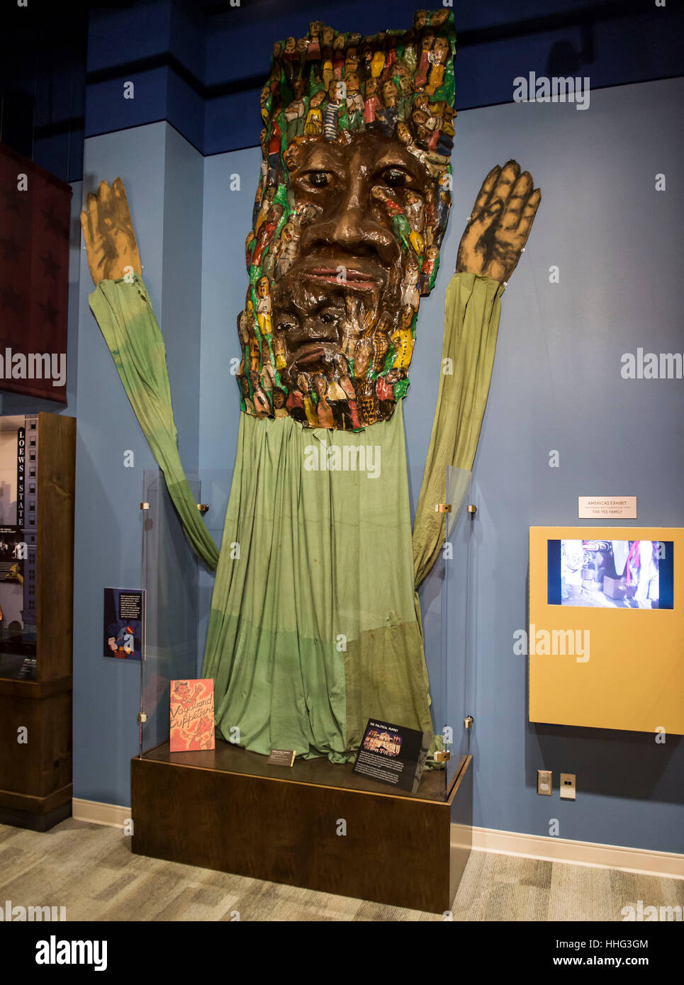 Atlanta, USA. 19th Jan, 2017. A population puppet is seen on display in ...