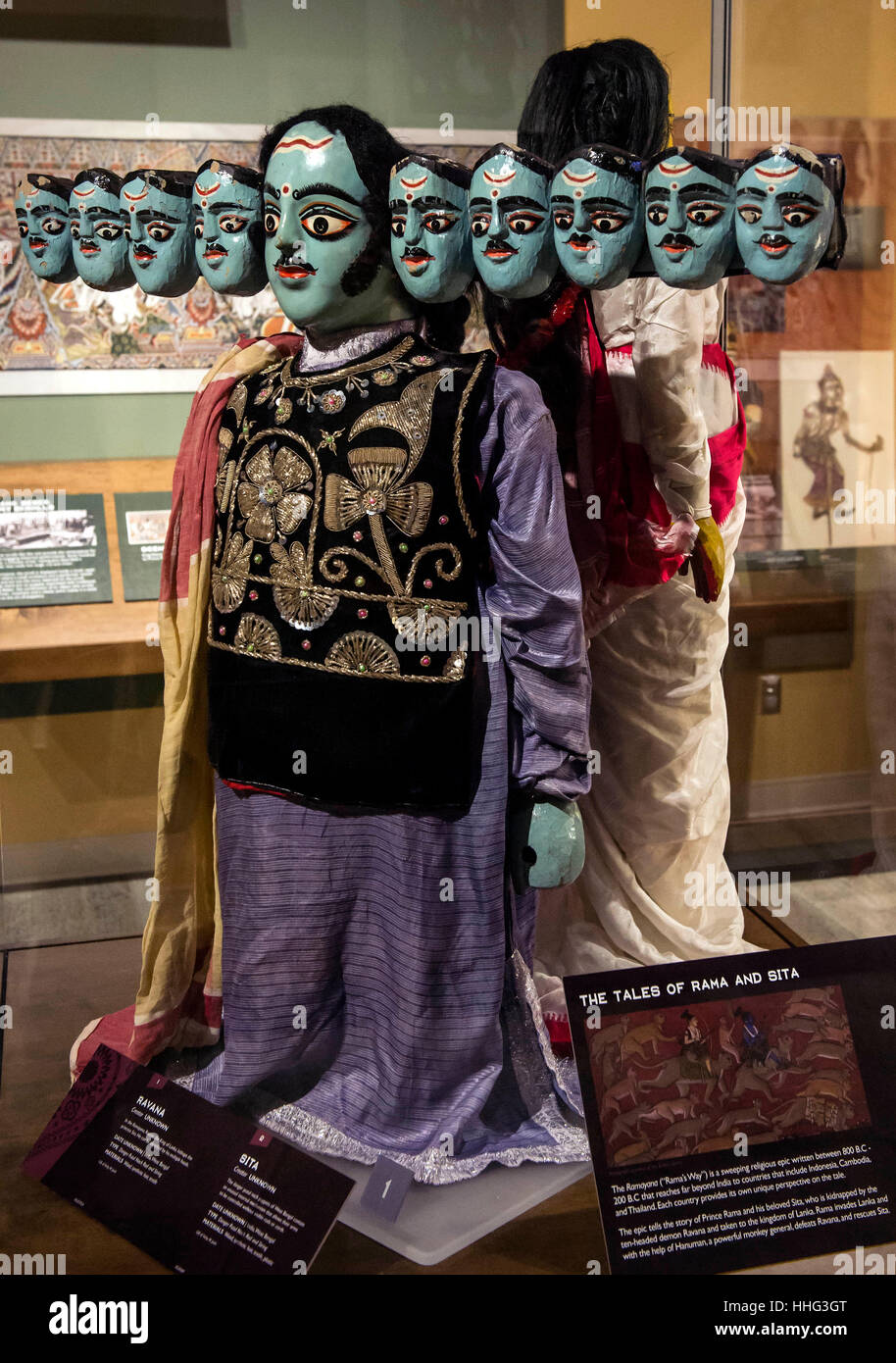Atlanta, USA. 19th Jan, 2017. A puppet from the Tales of Rama and Sita ...